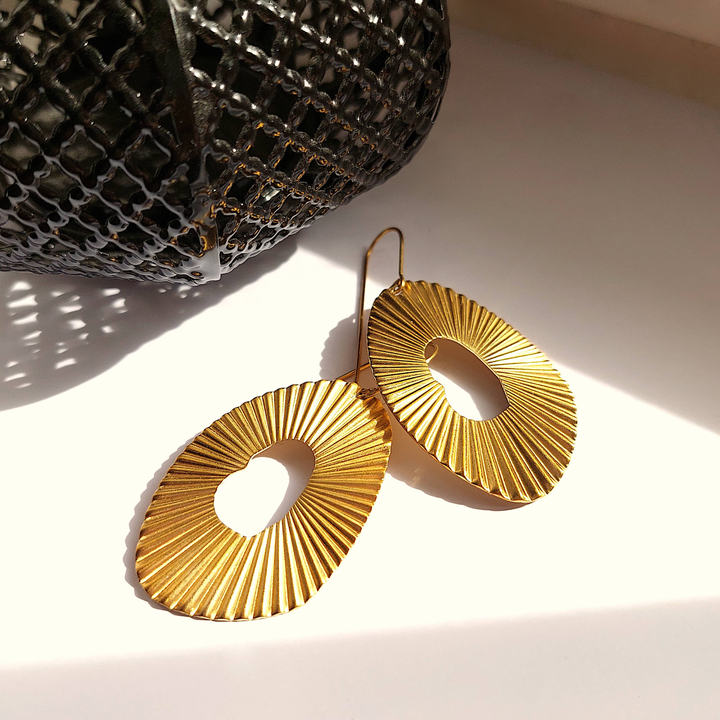 Mjedene naušnice JOY - Laridae Design